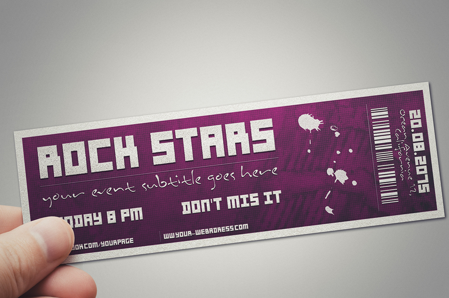 Multipurpose event ticket, a Card Template by Tzochko