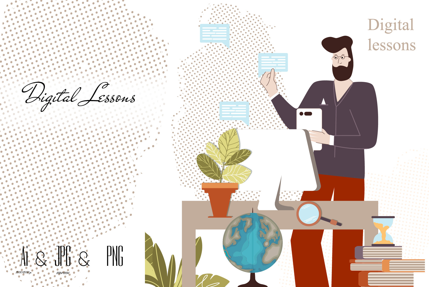 Digital Lessons concept FLAT, an Object Graphic by DeMih