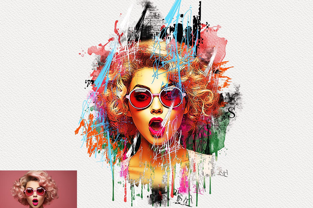 Afro Graff Bold FX Photoshop Action, an Action Add-On by Studio Retouch
