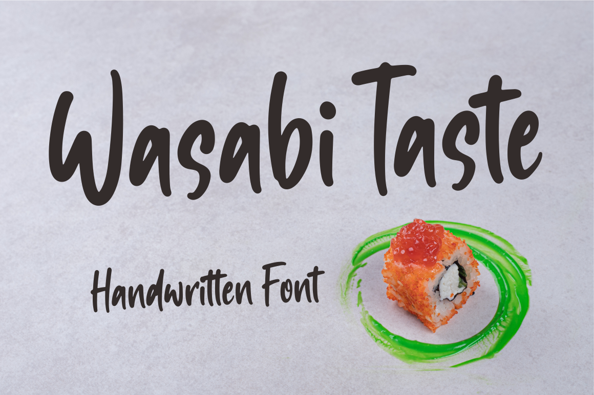 Wasabi Taste, a Script Font by NJ Studio