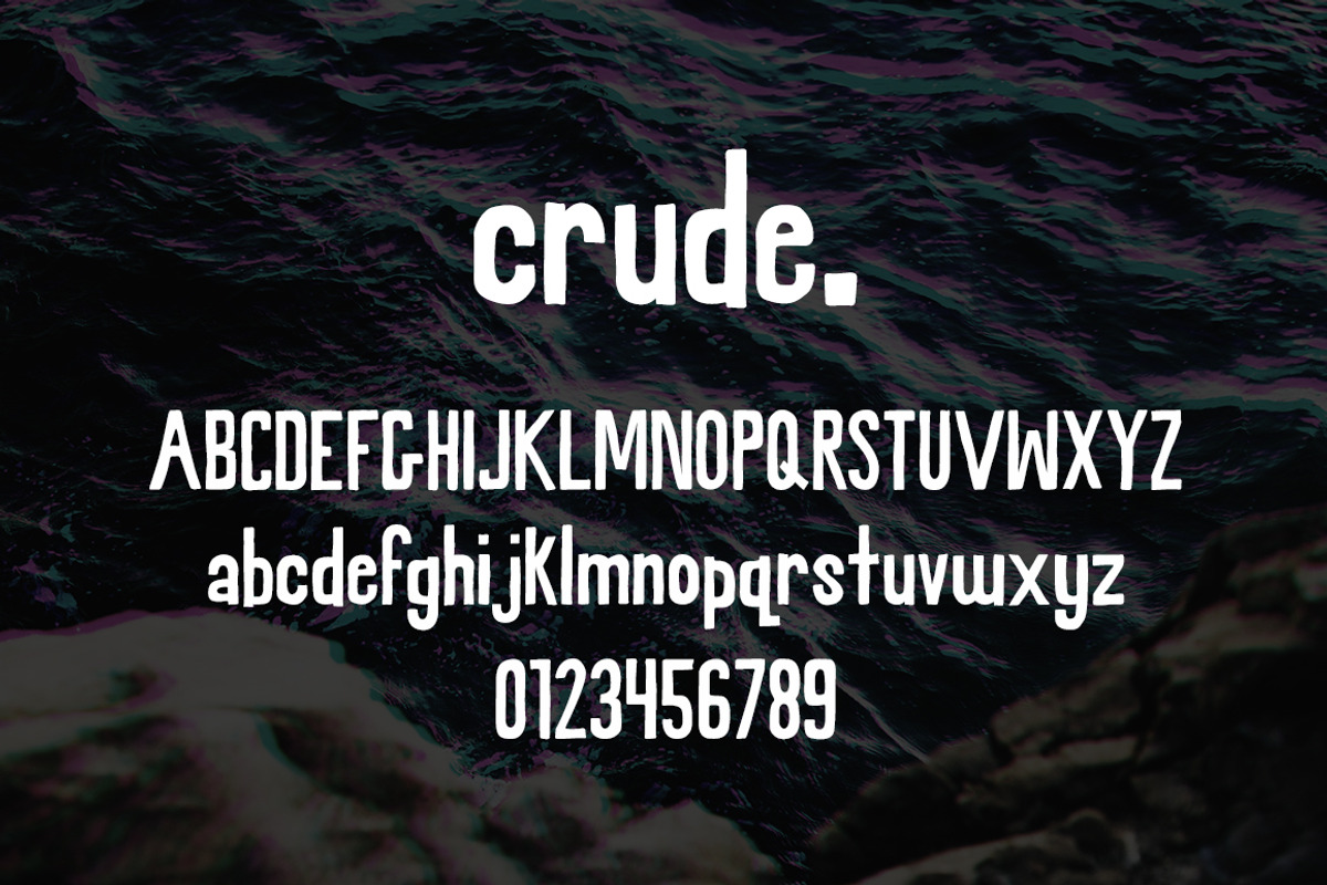 Crude - A rough hand font, a Font by Jake Moroun