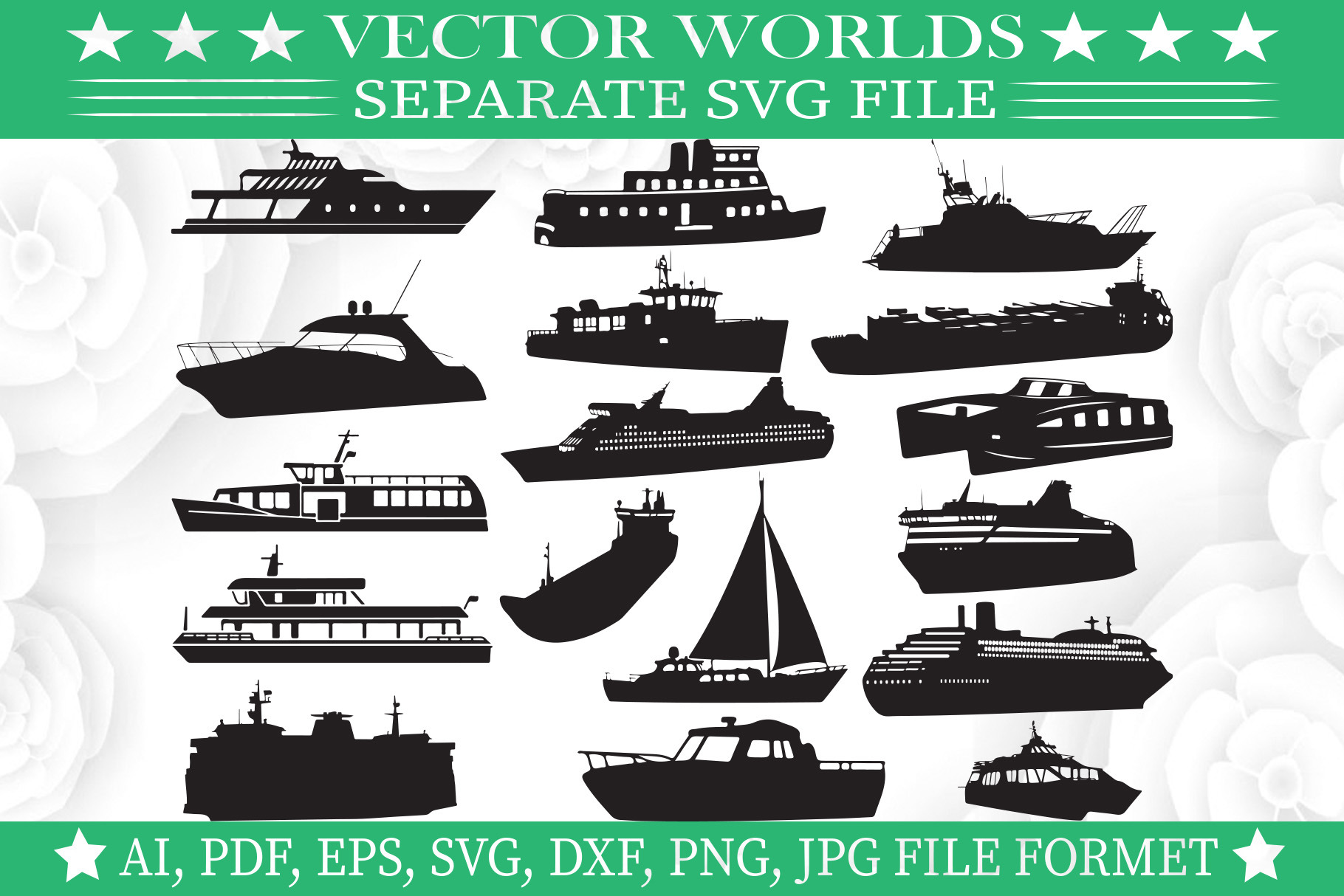 Ferry Svg, Ship, Ferry's Svg | Graphic Objects ~ Creative Market