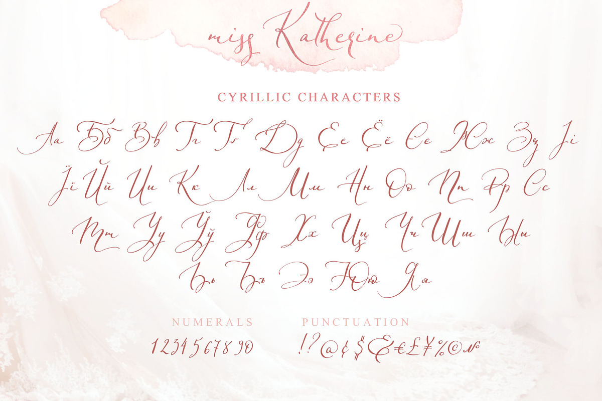 Miss Katherine font Cyrillic + Extra, a Script Font by IraDvilyuk