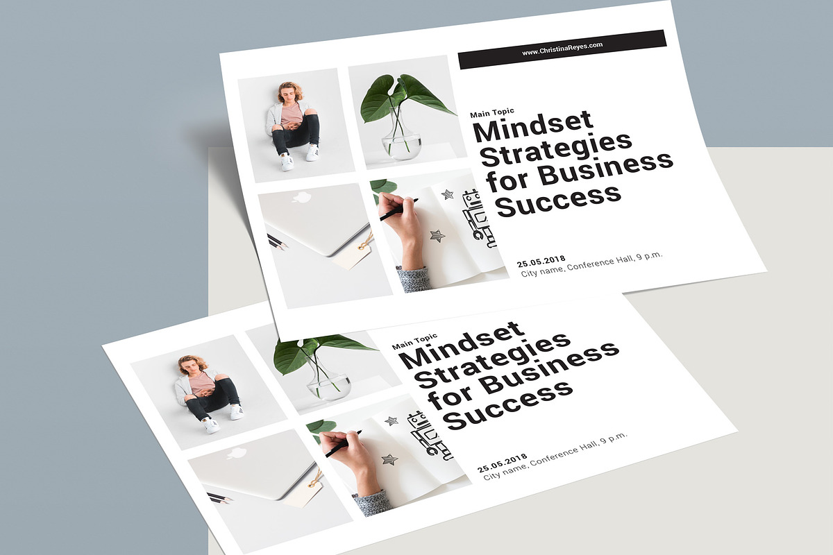 Speaker's promo cards, a Card Template by 3.14&Co