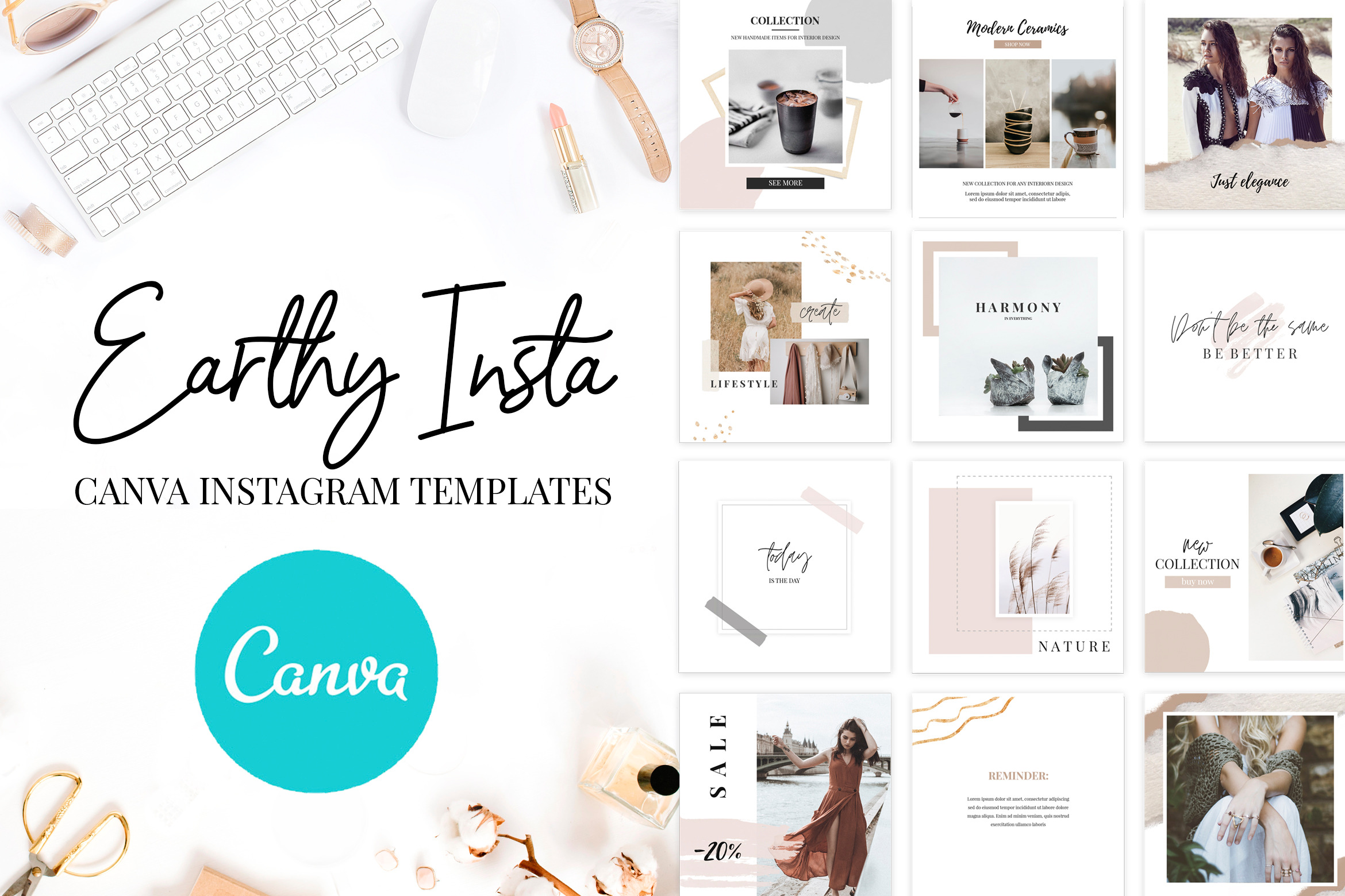 SALE Canva Instagram Templates, a Social Media Template by SwitzerShop
