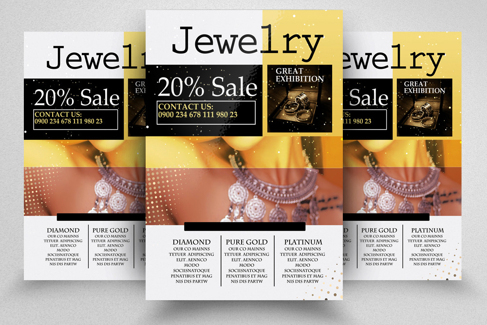 Jewelry Promotion Sale Flyer/Poster, a Flyer Template by Business Flyers