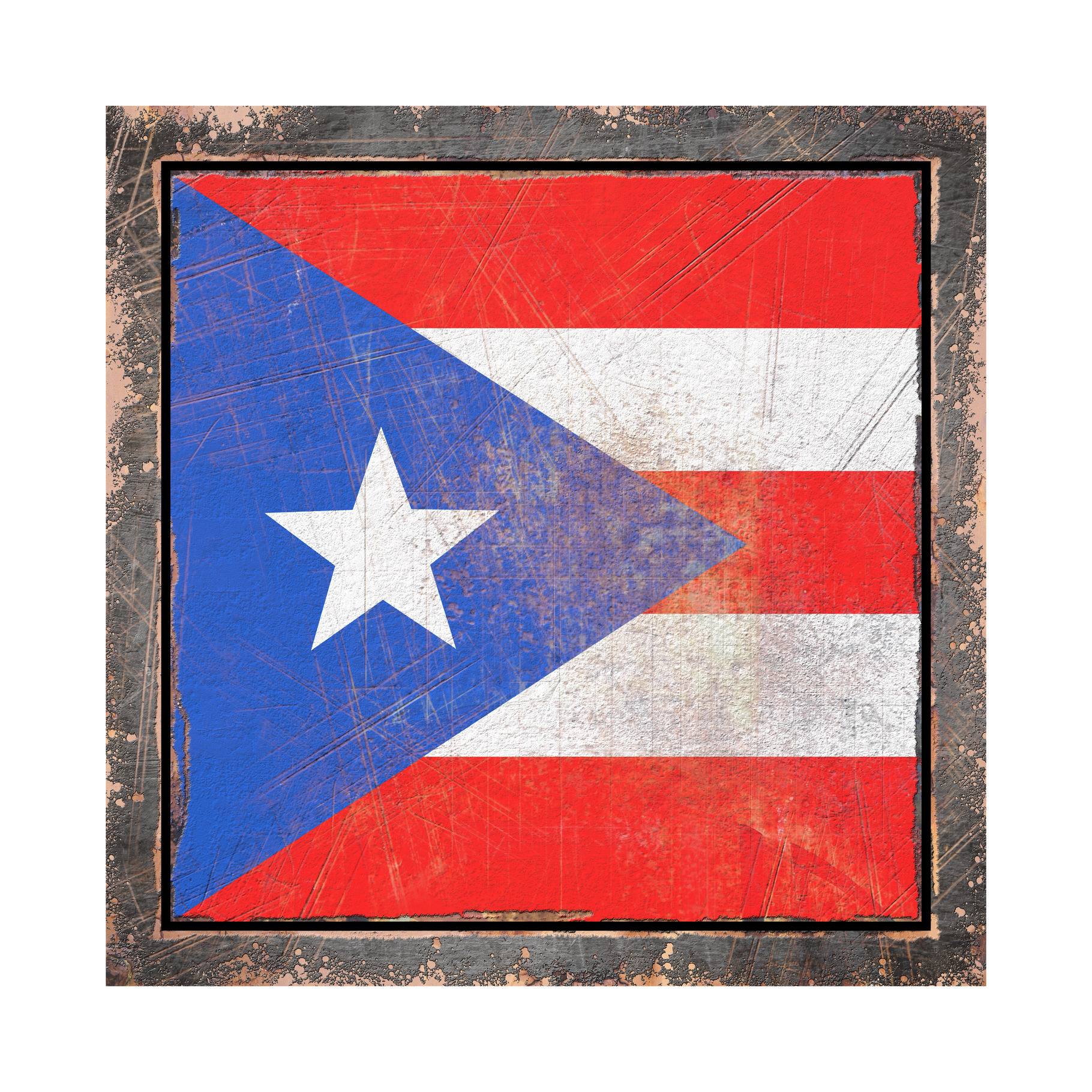 Old puerto rico flag featuring puerto rico, island, and san juan, an ...