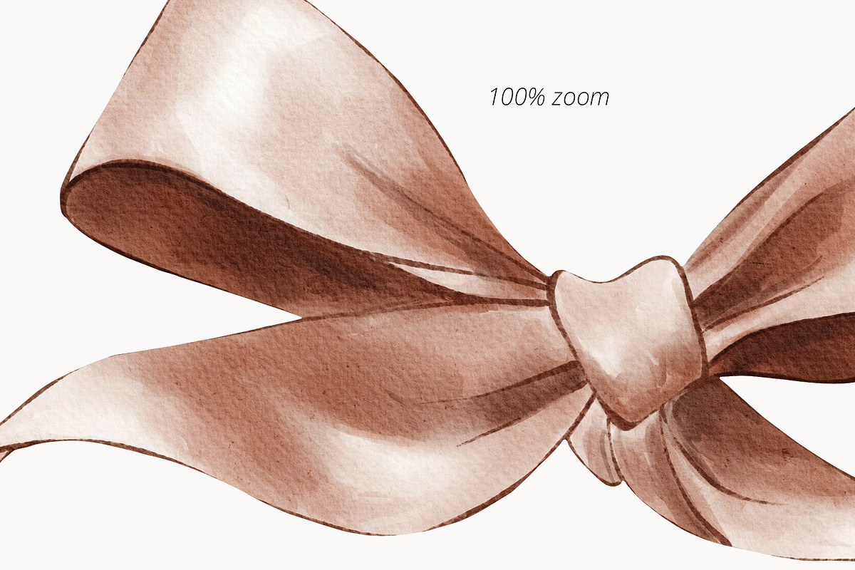RIBBON BOWS watercolor pack