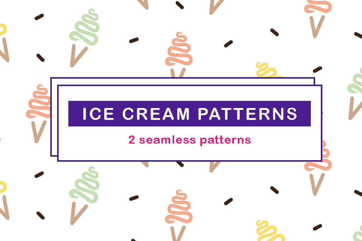 Ice cream pattern bundle, a Pattern Graphic by Super Chouette Studio
