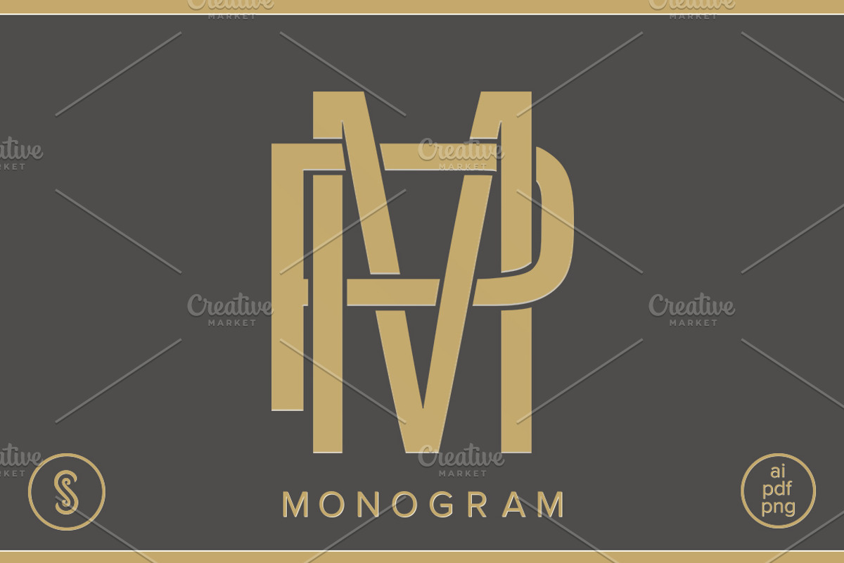 MP Monogram PM Monogram, a Branding & Logo Template by Shuler Studio