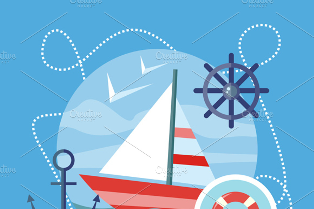 Nautical Tourism. Sailing Vessel, an Illustration by robuart