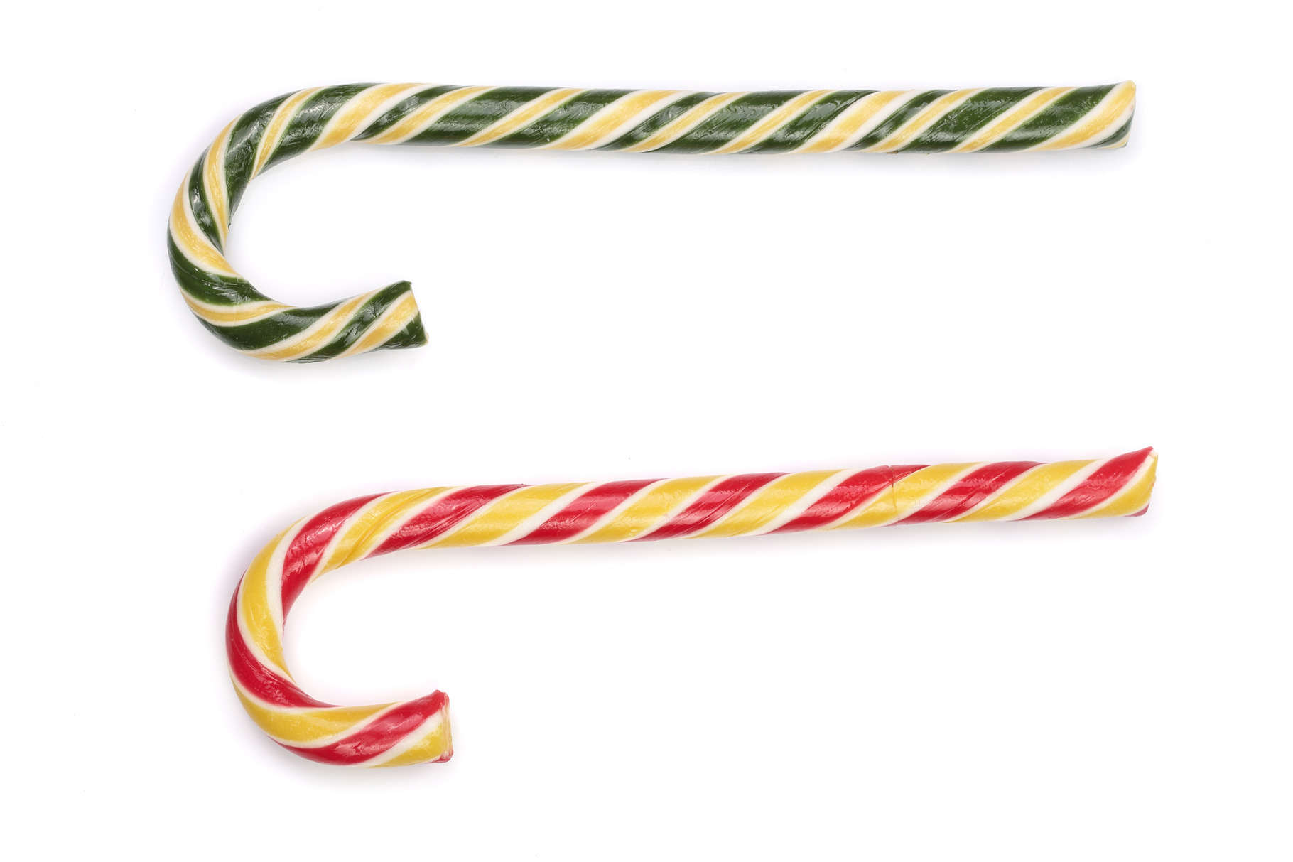 Candy cane striped isolated on white background top view containing ...
