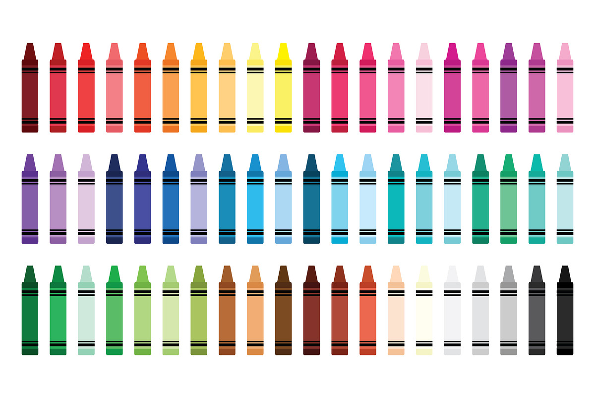 Crayon & Border Clip Art Set, an Object Graphic by Running With Foxes