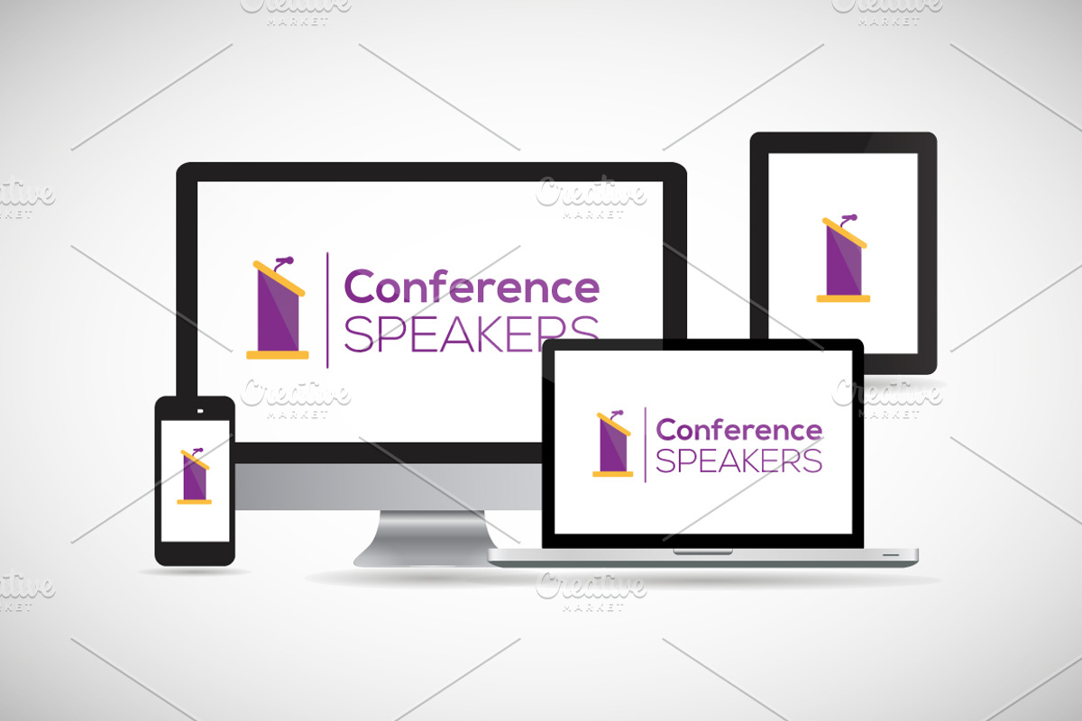 [68% off] Conference Speaker Logo, a Branding & Logo Template by ...