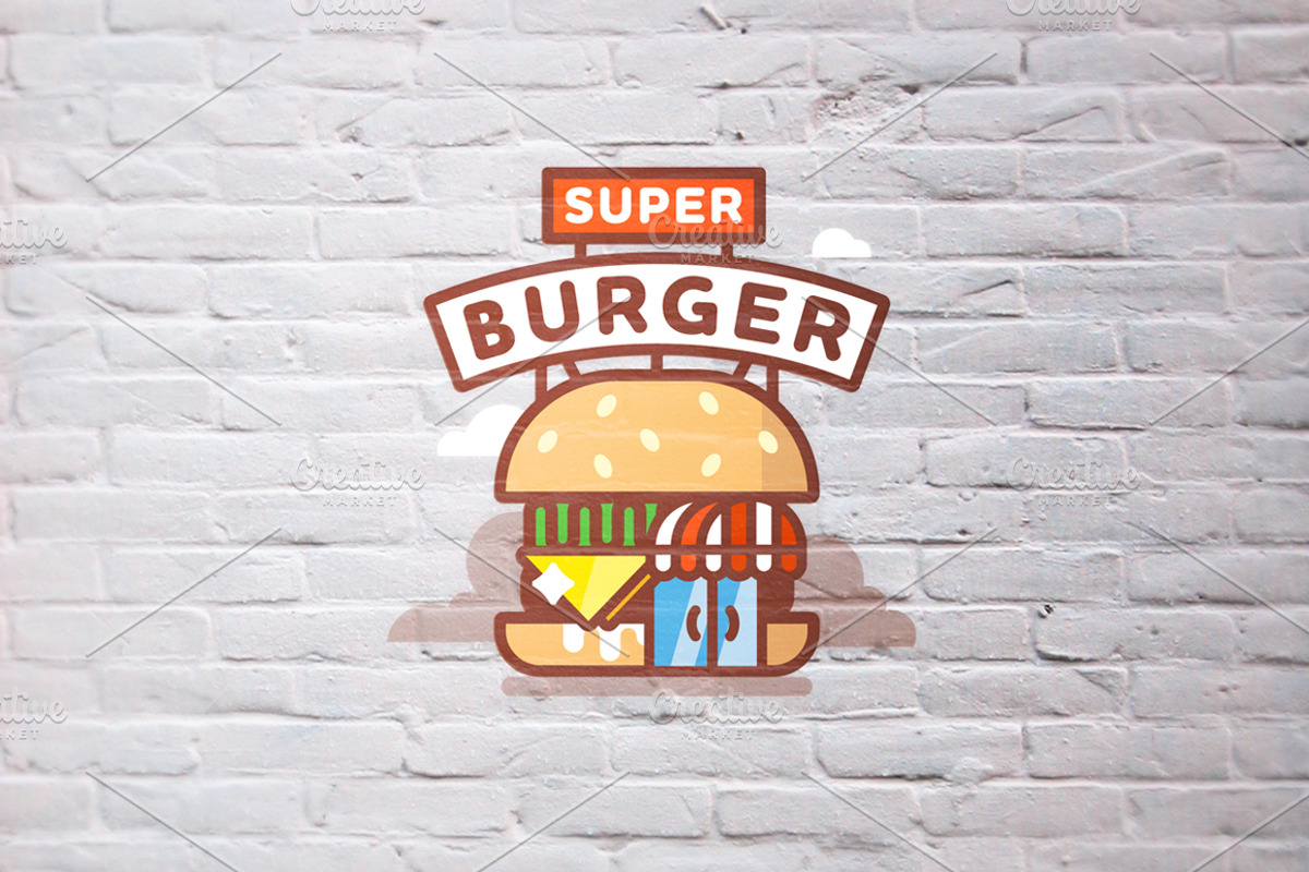Super burger logo, a Branding & Logo Template by Dima&Leta Stolz