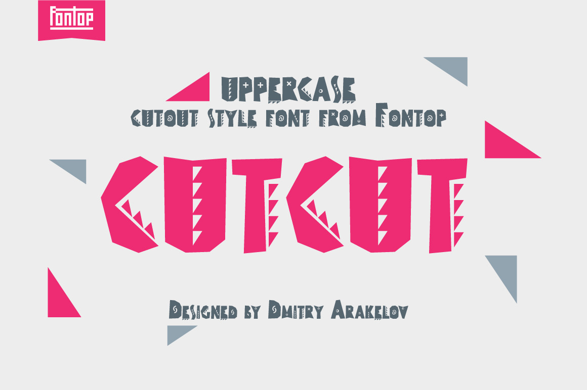 CUTCUT typeface, a Sans Serif Font by Fontop