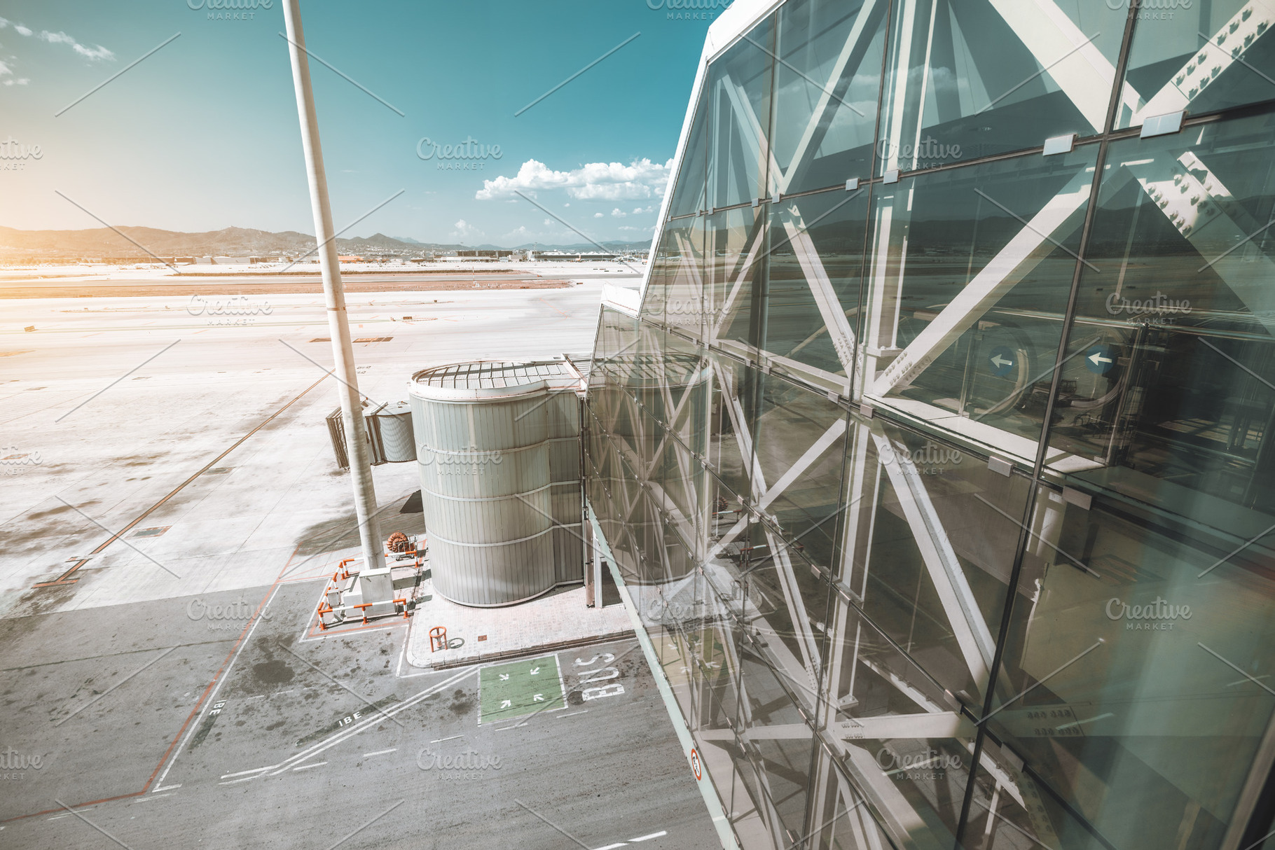Airport gates exterior and airfield, an Architecture Photo by SkyNext ...