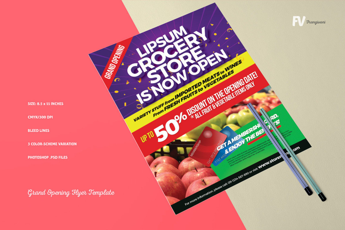 Grand Opening Flyer Template, a Flyer Template by frangivani