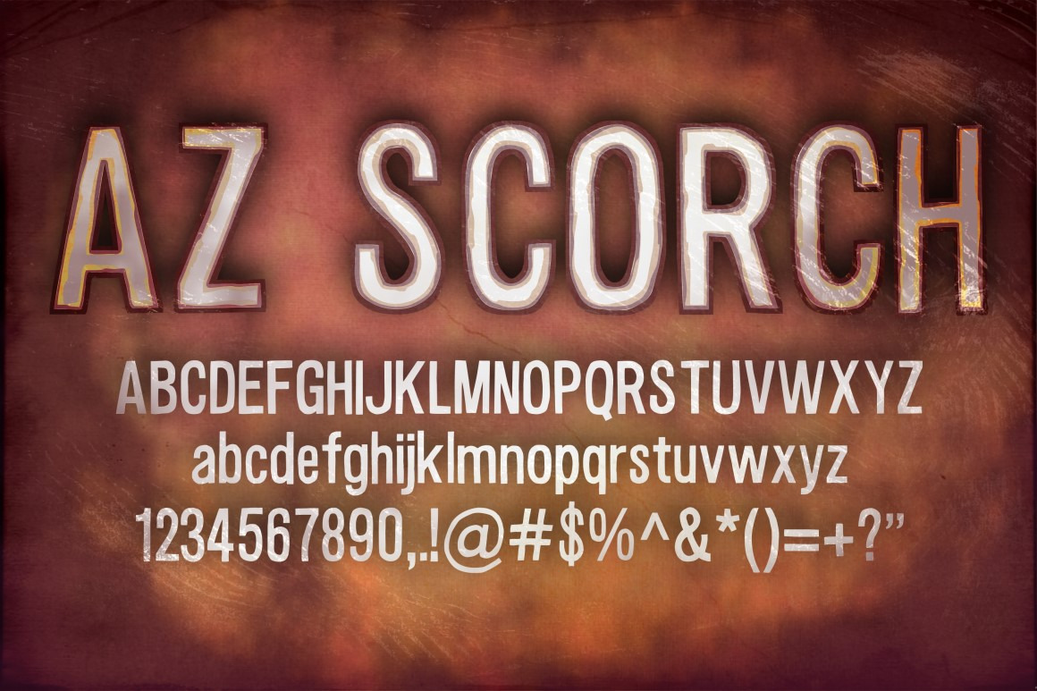 AZ Scorch, a Sans Serif Font by Artistofdesign