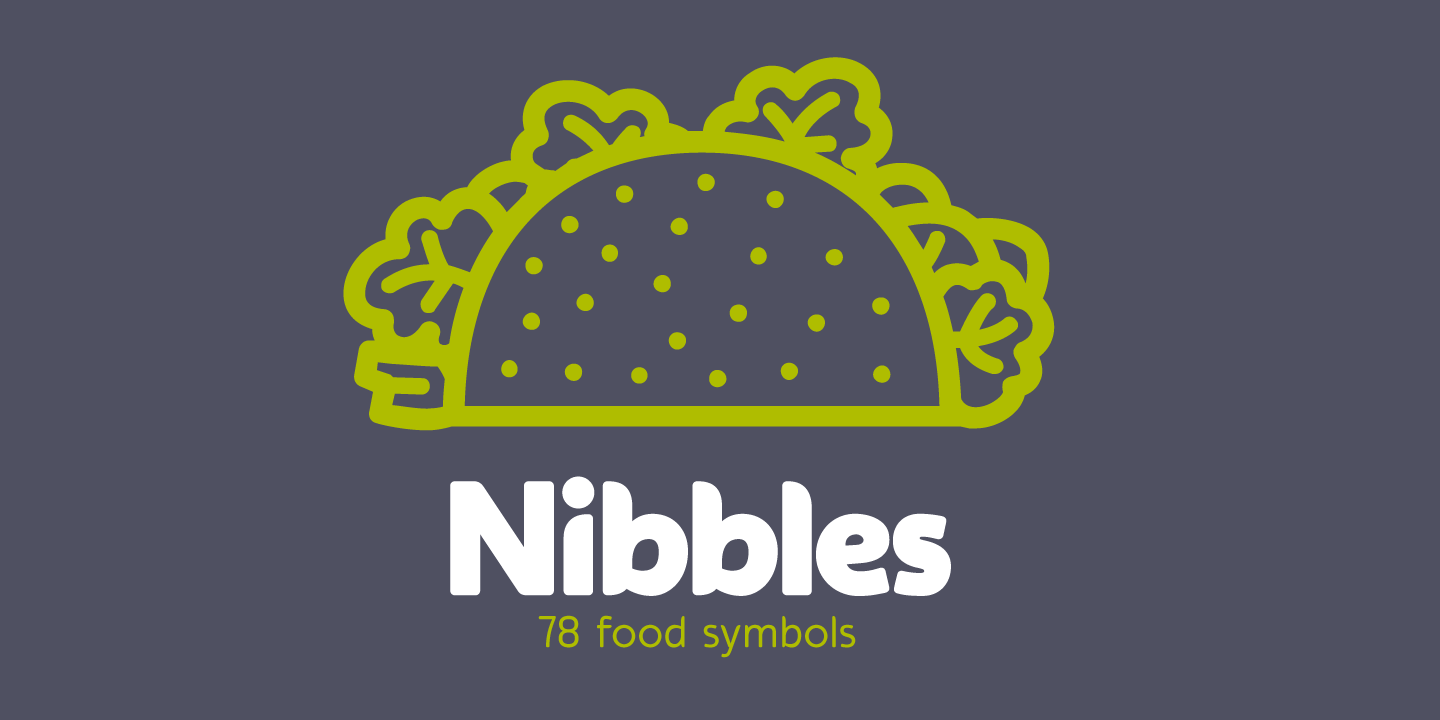 Nibbles, a Symbol Font by Typogama