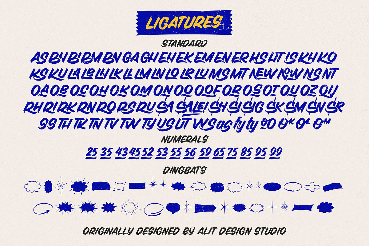 Brosign Brush Typeface, a Handwritten Font by alit design