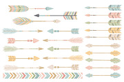Pastel Tribal Arrows Clipart, an Illustration by Amanda Ilkov ...