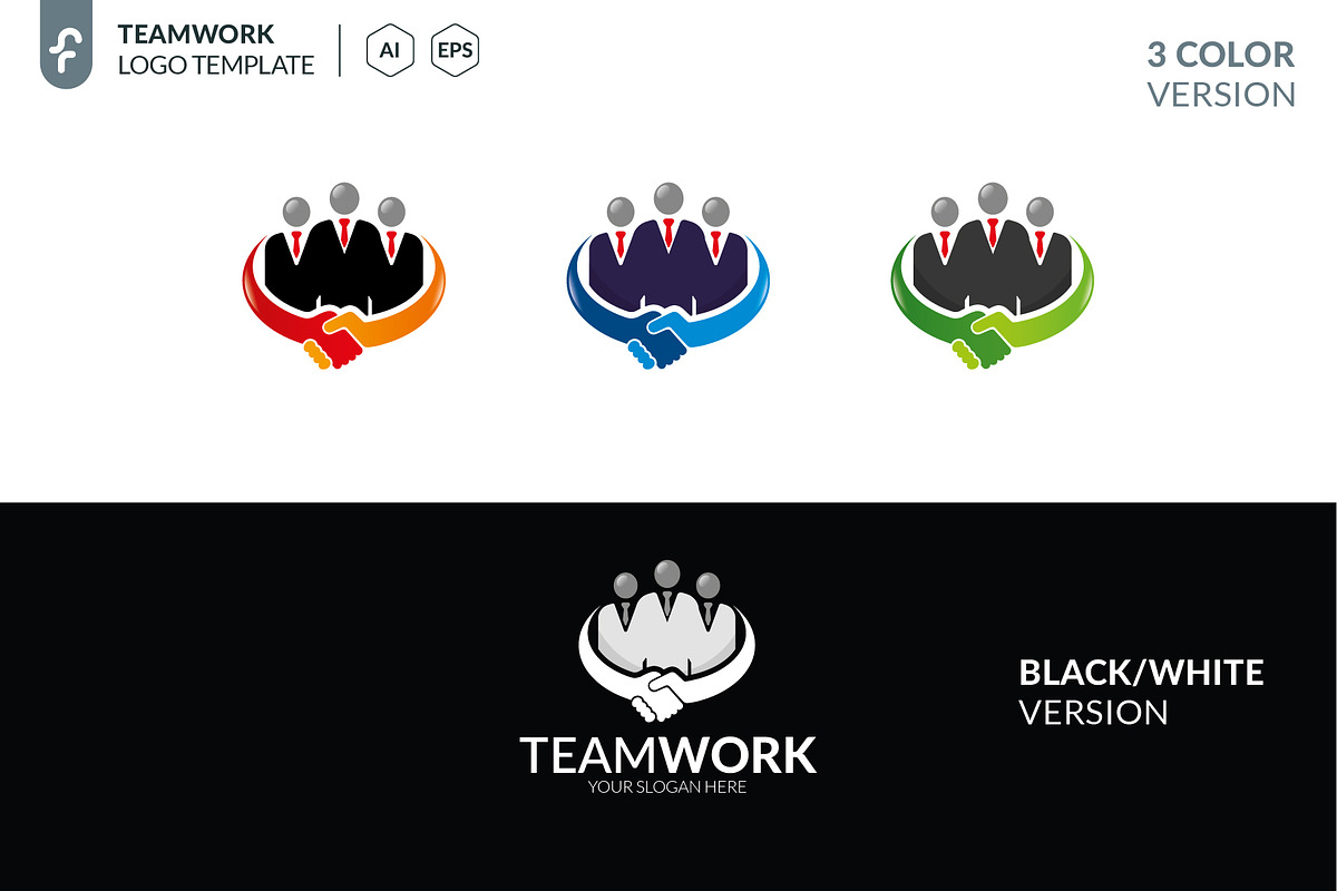 Teamwork Logo, a Branding & Logo Template by ft.studio