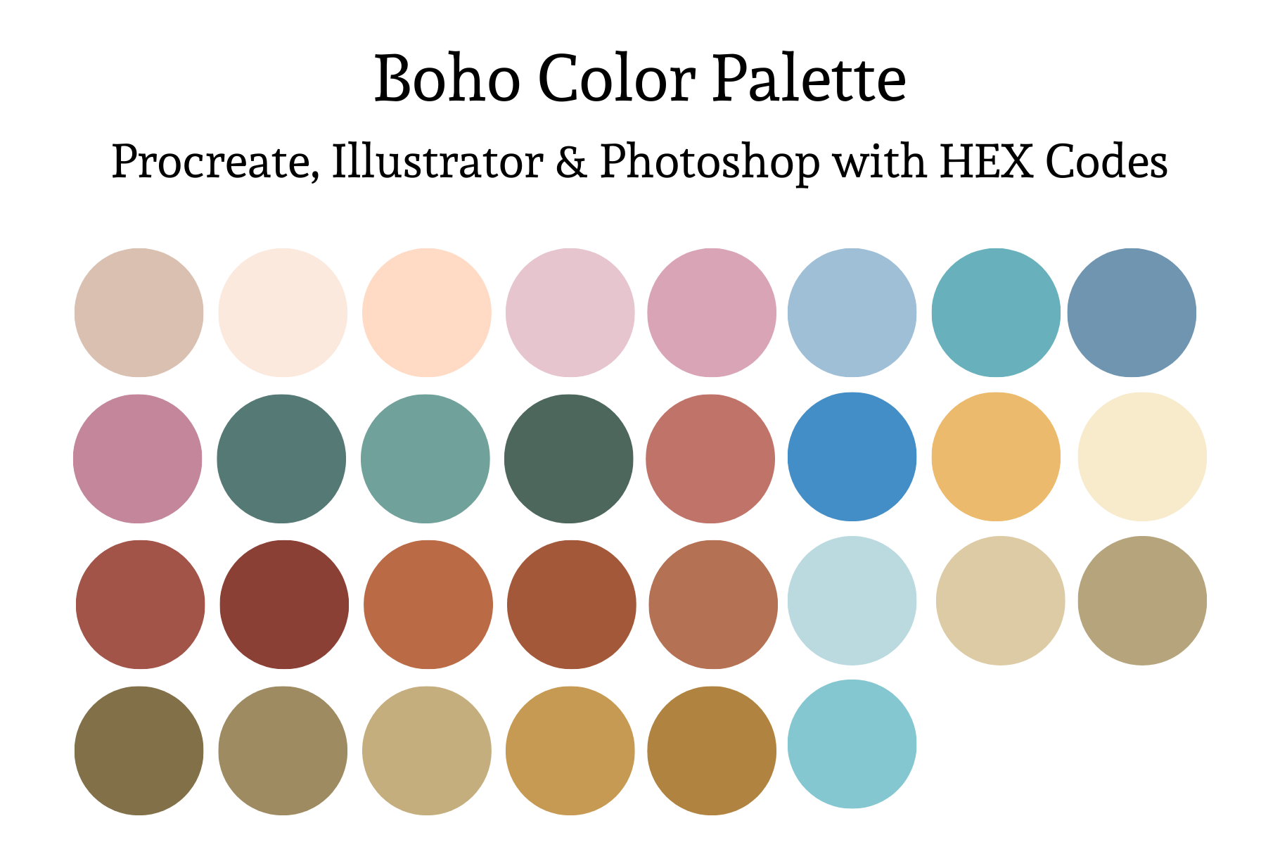 Color Palette Procreate Illustrator