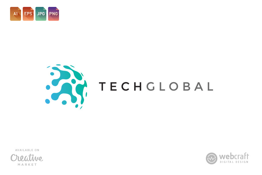 Tech Global Logo Template, a Branding & Logo Template by WebCraft ...