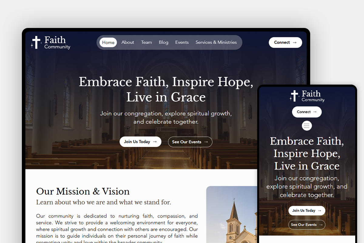 Religious Website Template, a Wix Template by Kitteeh