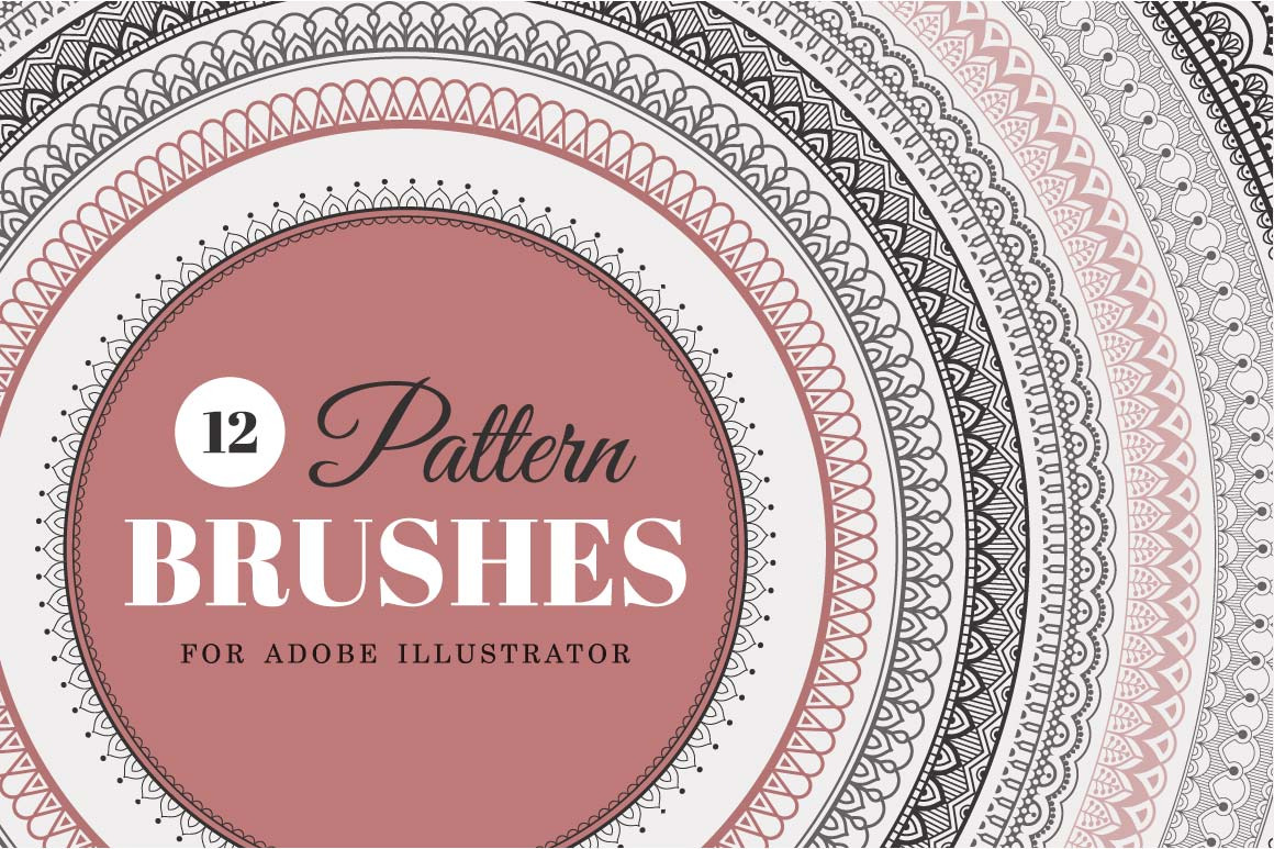 Pattern Brushes for Illustrator, a Brush Add-On by Solana