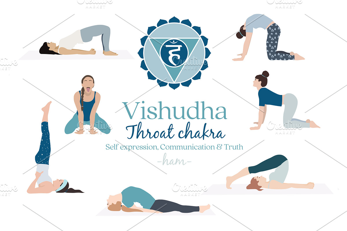 Big bundle of yoga postures, an Illustration by Sunnyfields