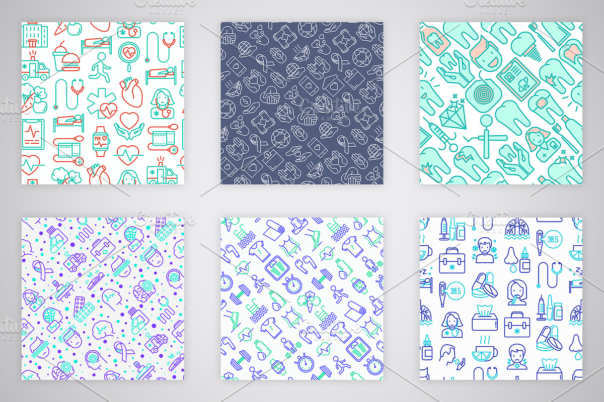 100 Seamless Patterns Collection, a Pattern Graphic by Alex Blogoodf