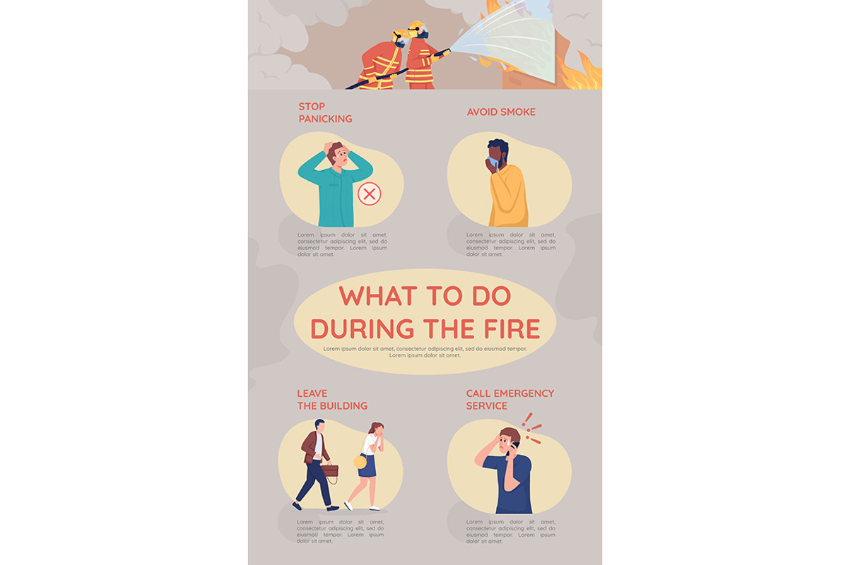 What to do during fire brochure, a Brochure Template by IMG visuals ...