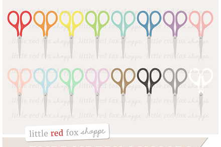 Scissors Clipart, an Education Illustration by Little Red Fox Shoppe