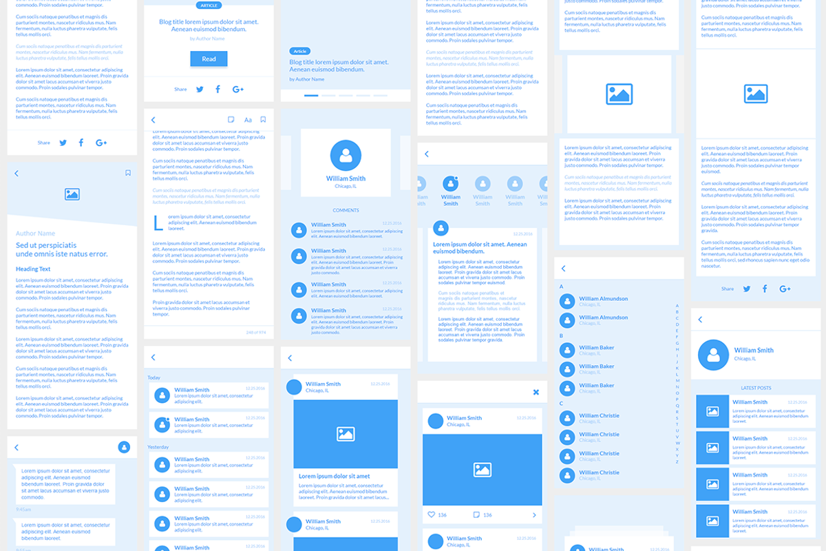 Axure Mobile Wireframe Kit, a Wireframe Template by Axure Themes