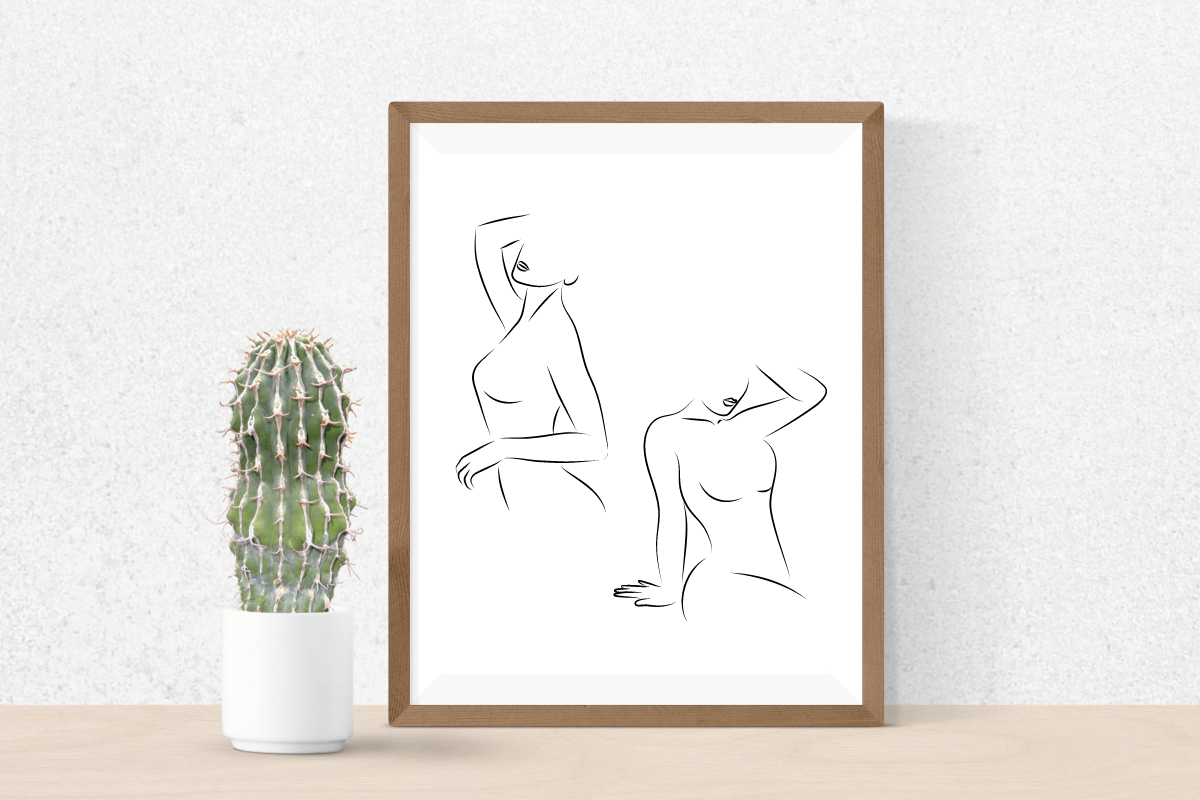 Woman Silhouette Outline Collection