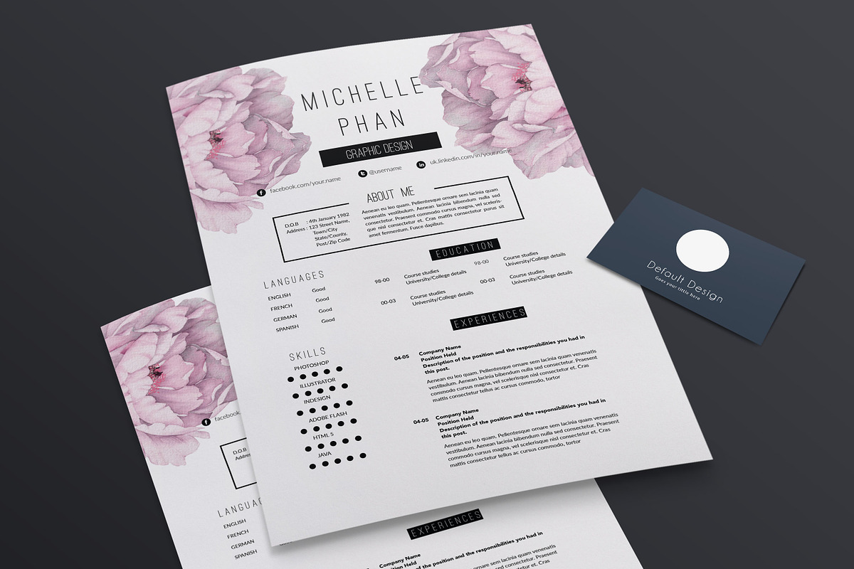 2 page resume template +cover letter, a Resume Template by Chic templates