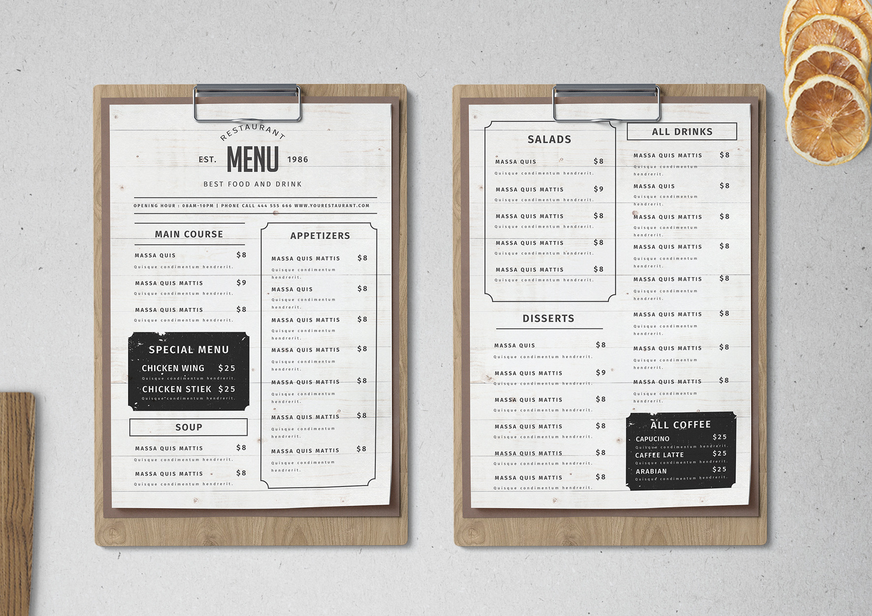 Food Menu, a Flyer Template by lilyshop