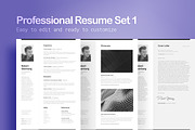 Professional Resume Set 1 Vertical, a Resume Template by DEFNST