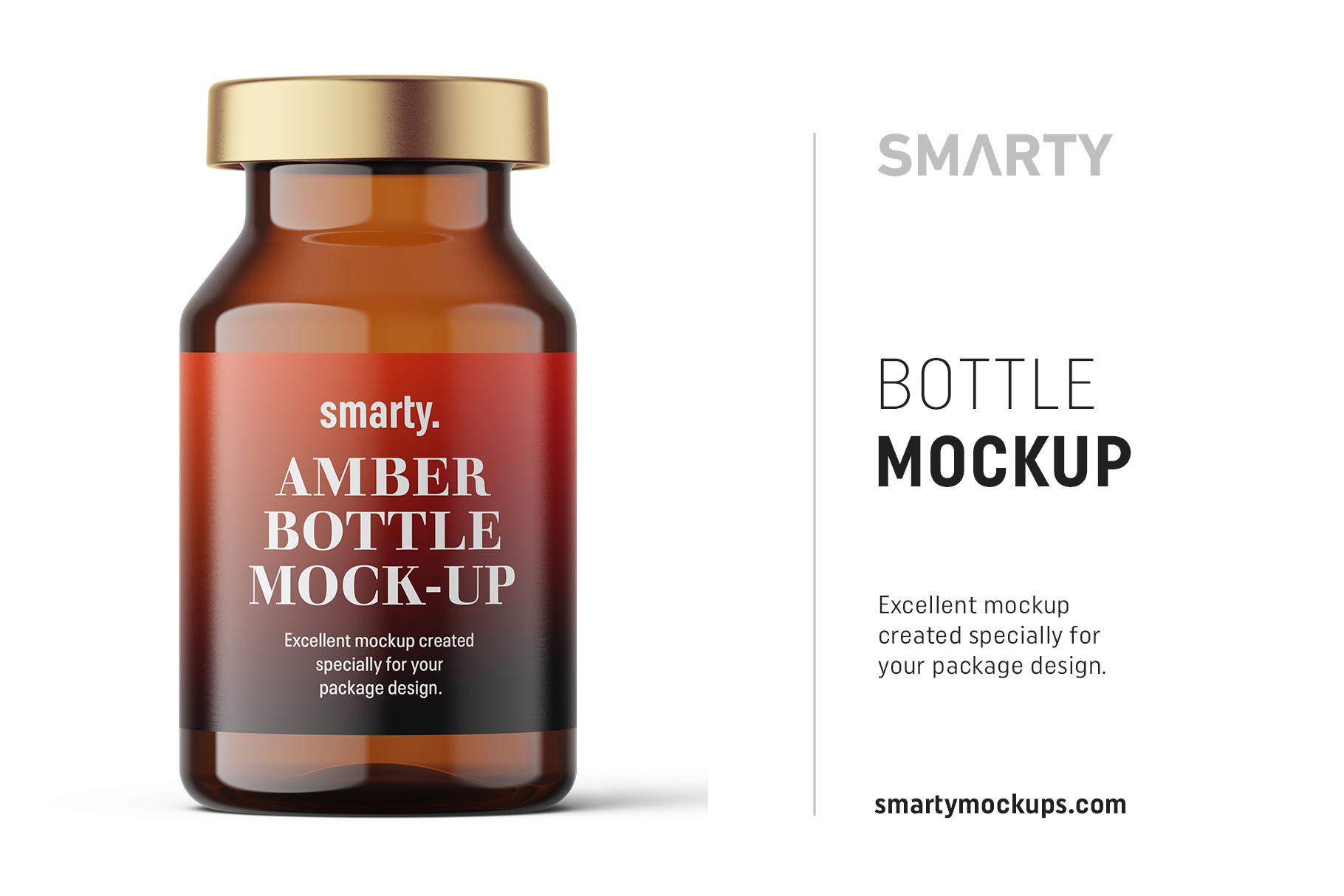 Amber bottle mockup 10ml, a Packaging Mockup by Smarty Mockups