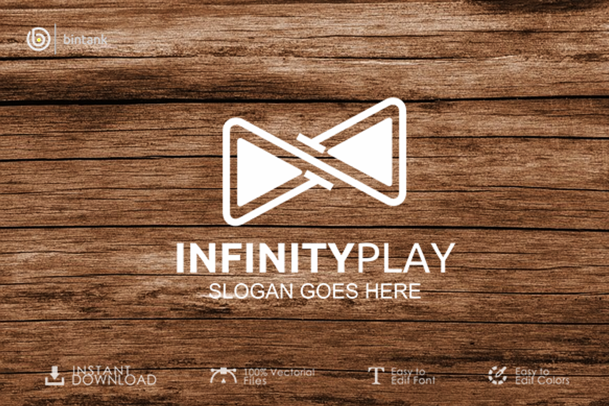 Infinity Play Logo, a Branding & Logo Template by Bintank Studio
