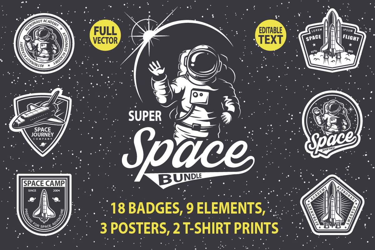 Super space bundle, a Branding & Logo Template by Alexander Belenkiy