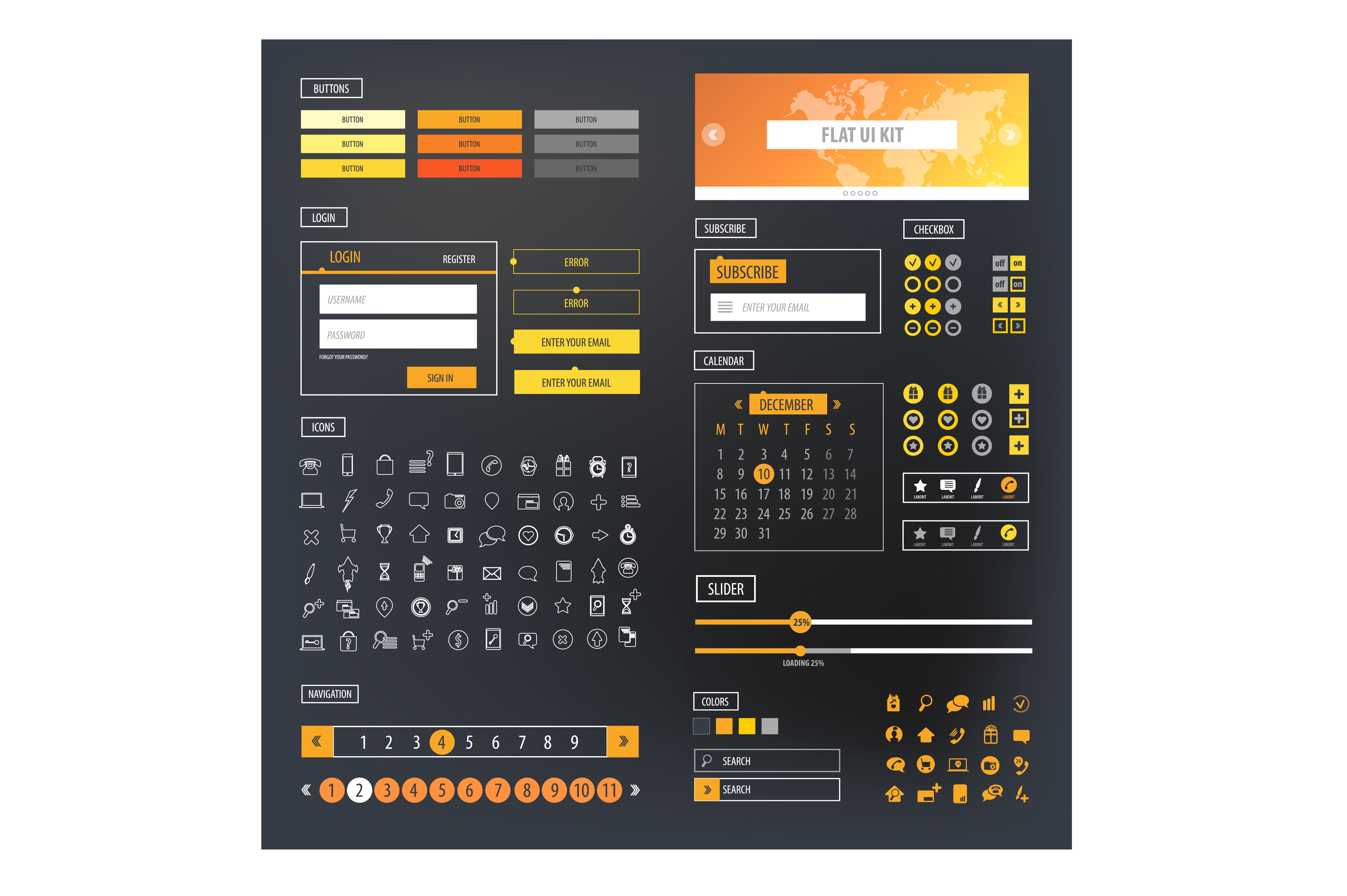 Ui kit responsive web design, an Icon by SpaceDuck