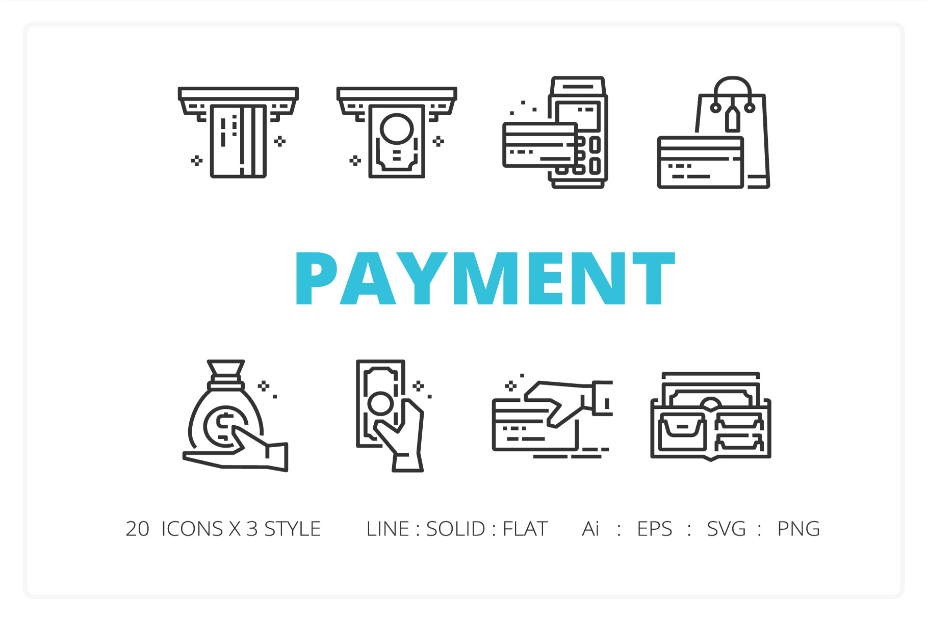 PAYMENT ICONS PACKS, an Icon by LINECTOR