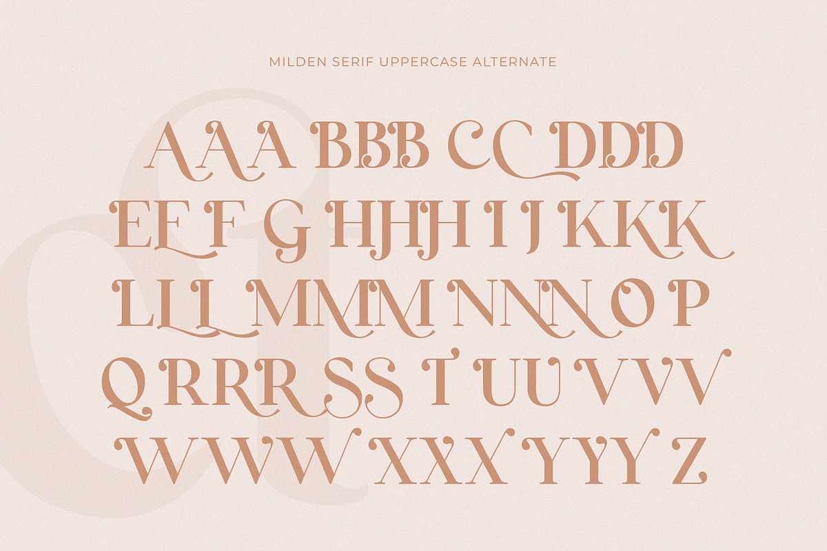 Milden | Fancy Serif Font, a Serif Font by Youthlabs Studio