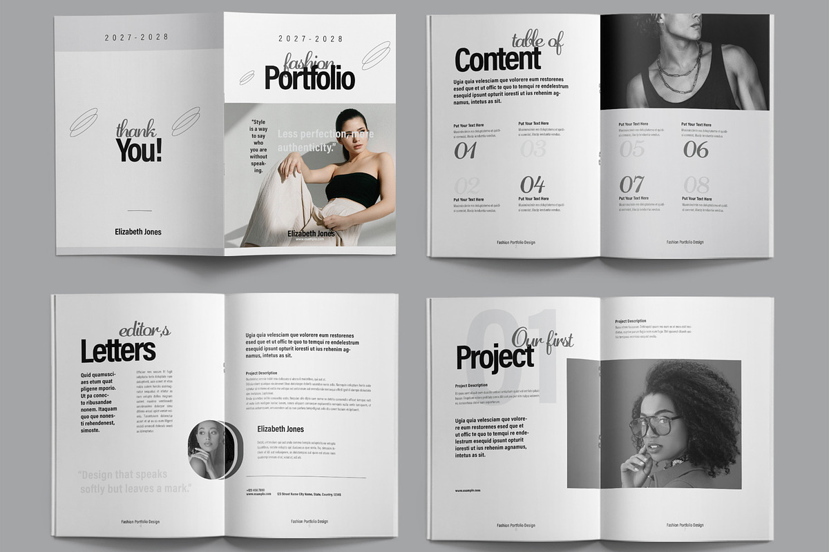 Fashion Portfolio Design Layout