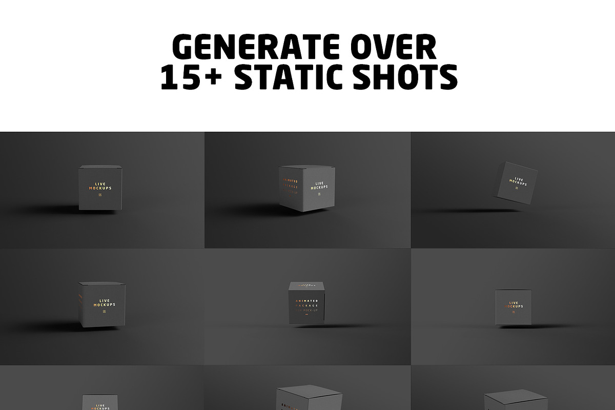 Animated Box Mock-up, a Packaging Mockup by GK Creative