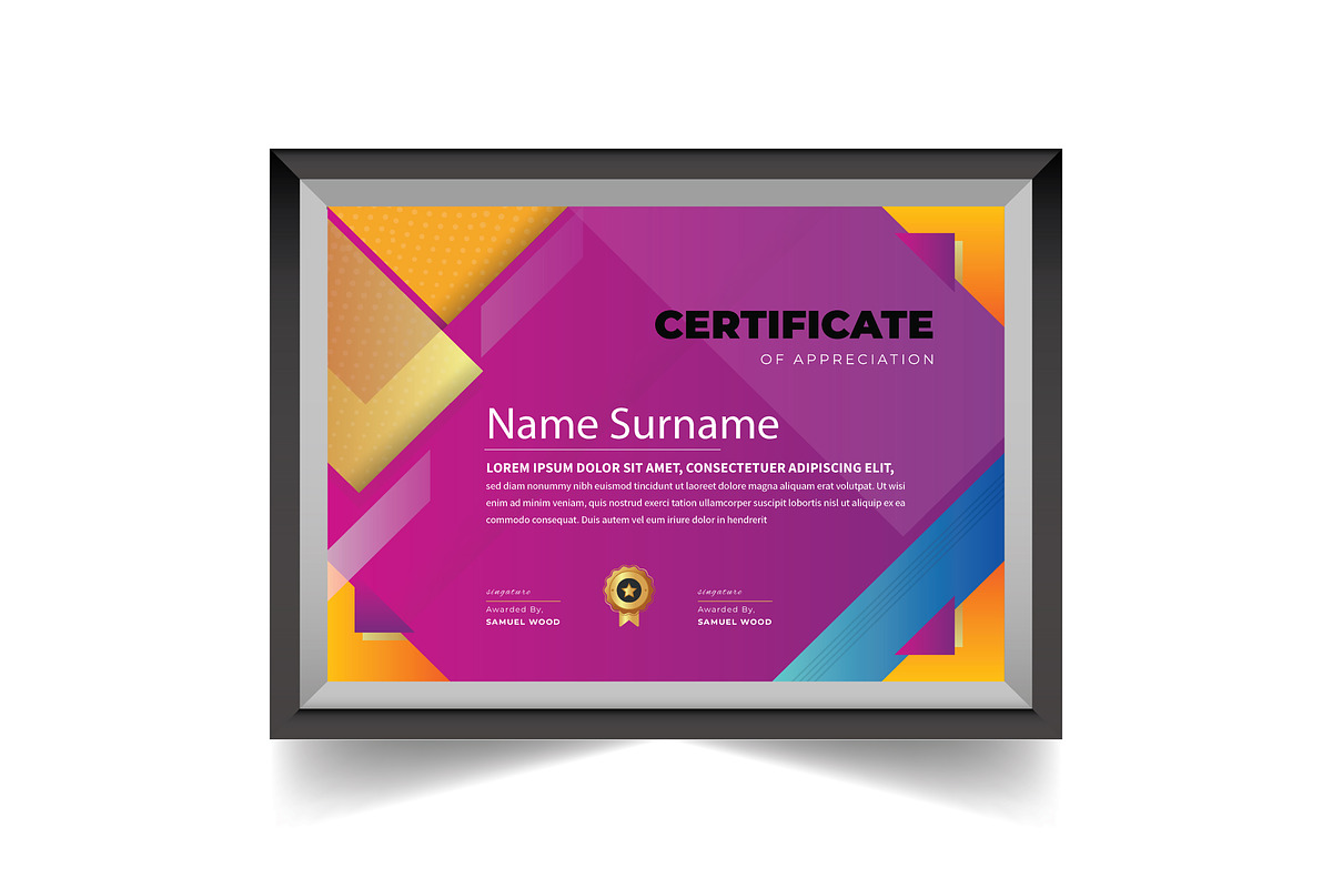 Abstract Certificate Design Template, a Stationery Template by ZAAS