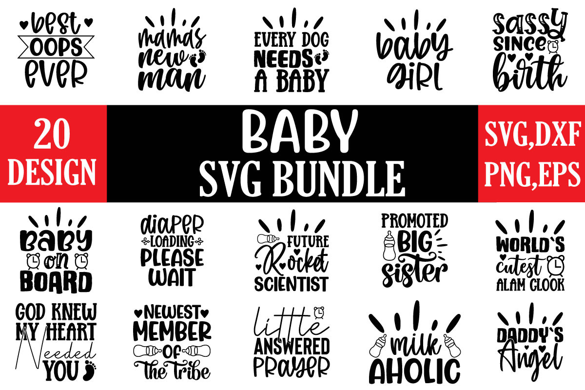 baby svg bundle, a Decorative Illustration by Mini_World
